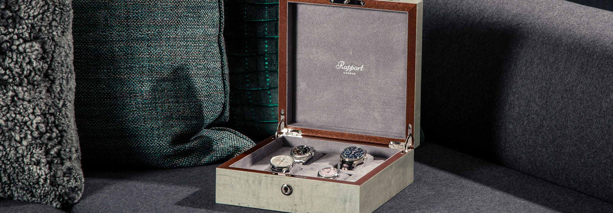 4 Piece Watch Boxes | Luxurious Leather 4 Watch Boxes & Cases