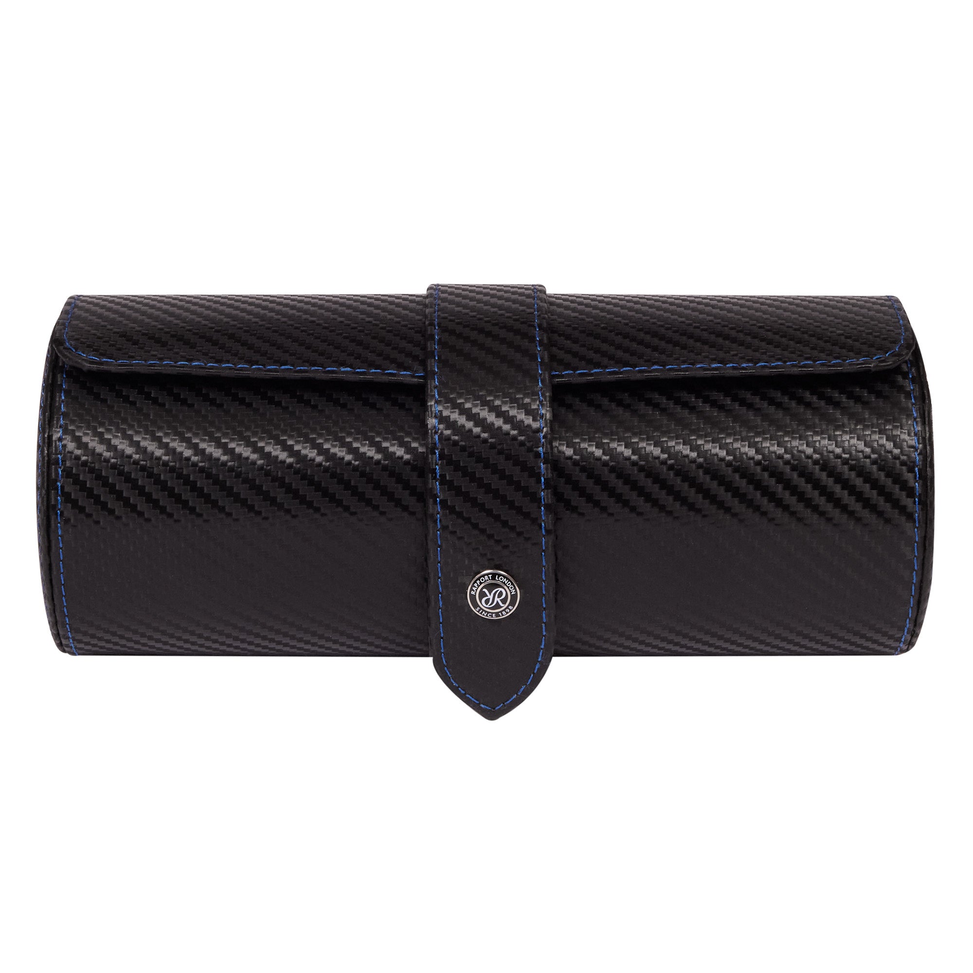 Carbon Three Watch Roll - Black
