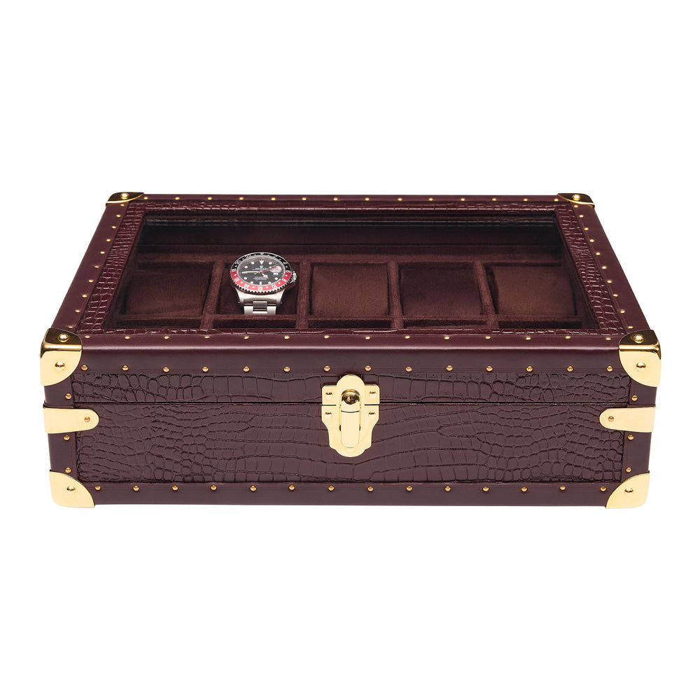 Brompton Optic Watch Box - Brown