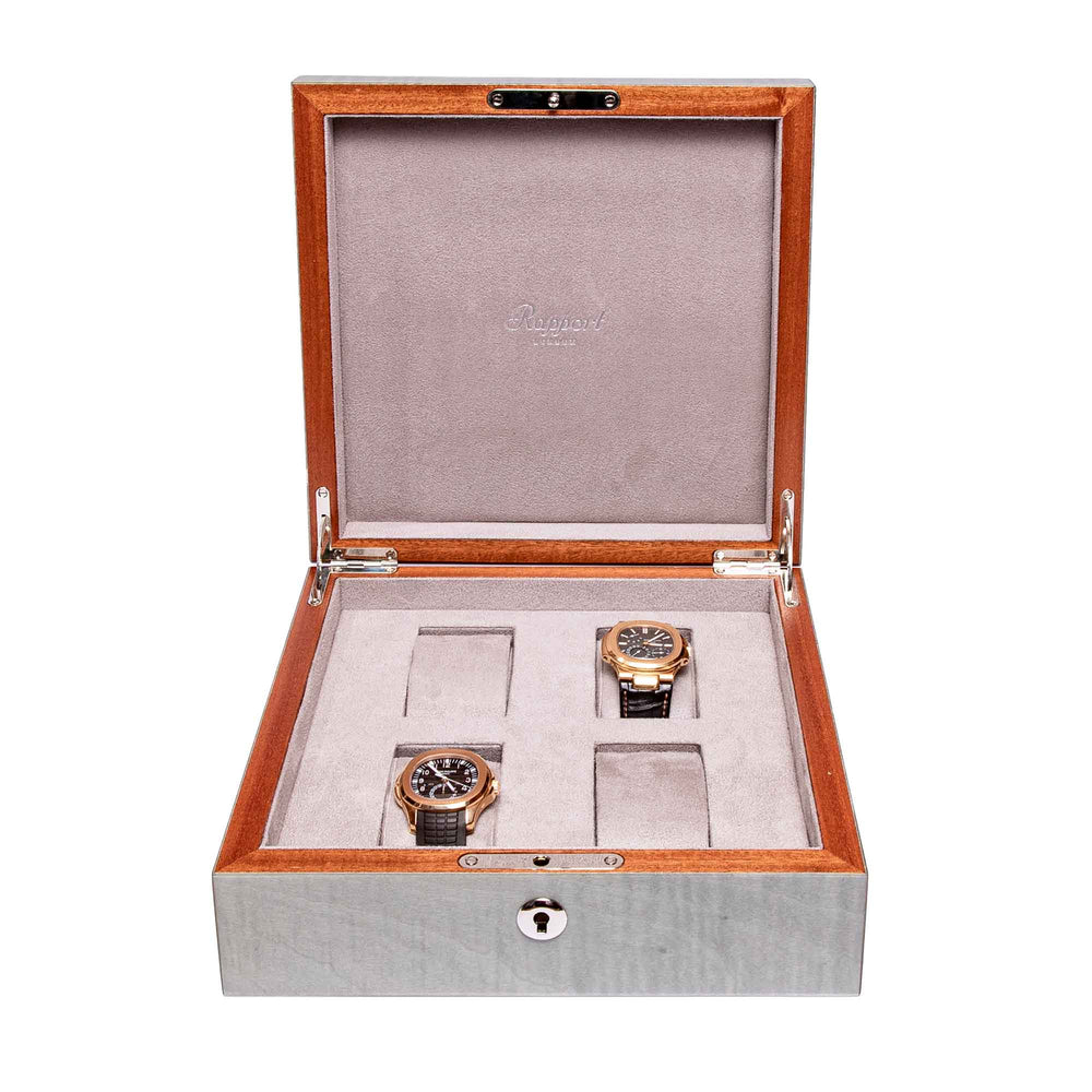 4 Piece Watch Boxes | Luxurious Leather 4 Watch Boxes & Cases